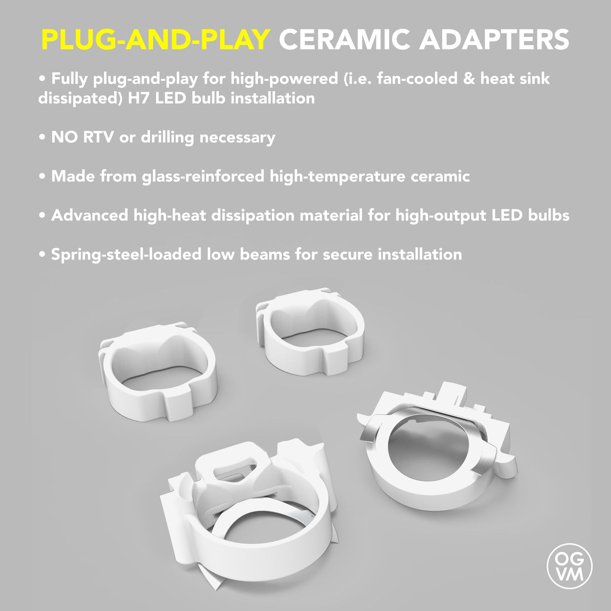 Ram ProMaster Premium H7 LED Headlight Conversion Kit - High-Power Plu ...